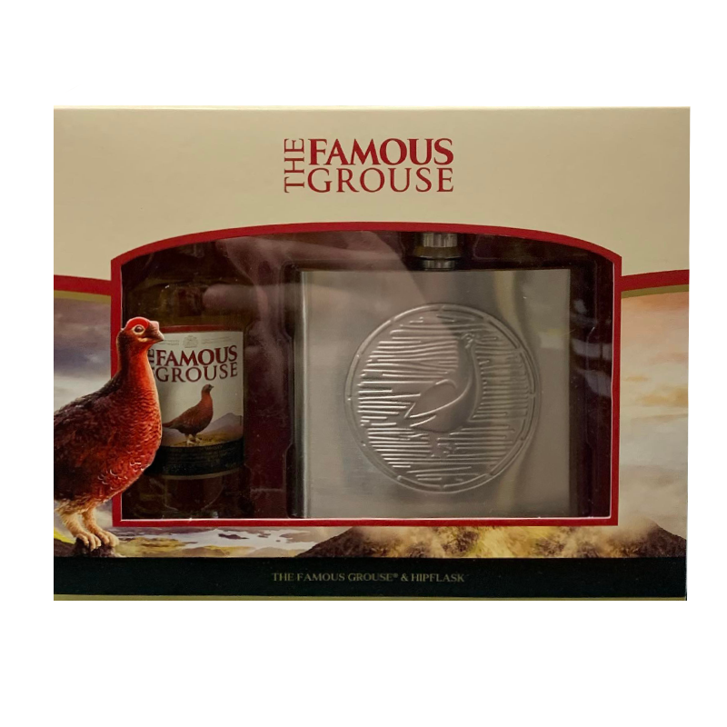 Famous Grouse 5cl Miniature & Hipflask Gift Pack